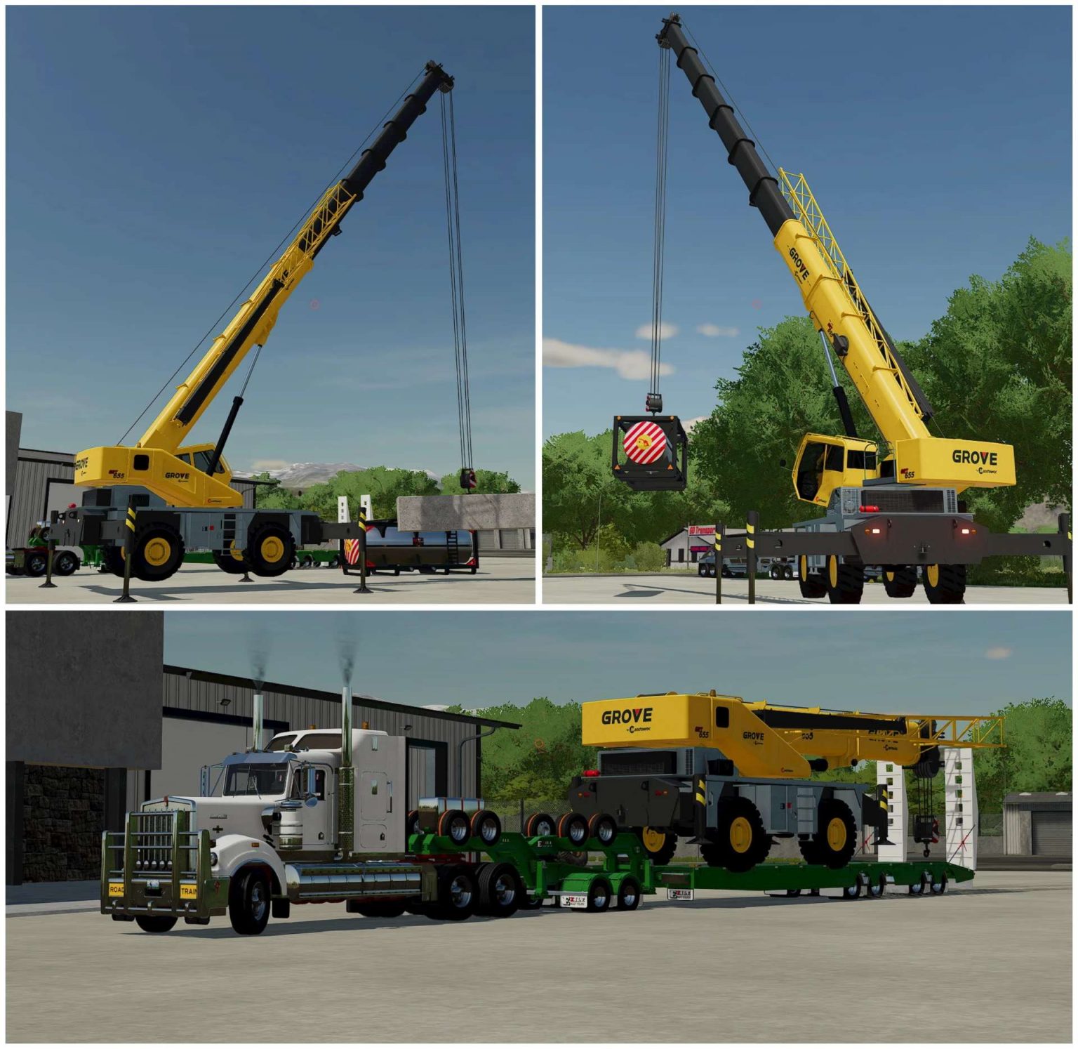 Grove GRT 655 Grue tout terrain v1.0.0.0 - FS25 Mod | Farming Simulator ...