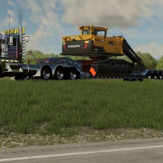 Globe 50 tonnes Lowboy v1.0.0.0 - FS25 Mod | Farming Simulator 22 mod